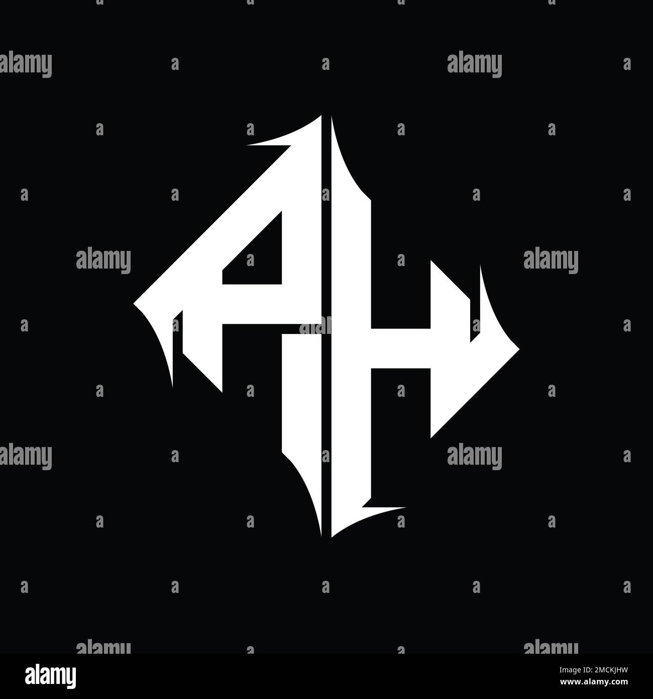 PH Logo monogram diamond abstract shape vector images design template ...