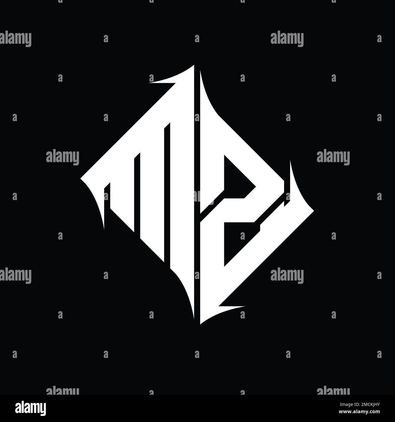 MZ Logo monogram diamond abstract shape vector images design template ... MZ Logo monogram diamond abstract shape vector images design template ...