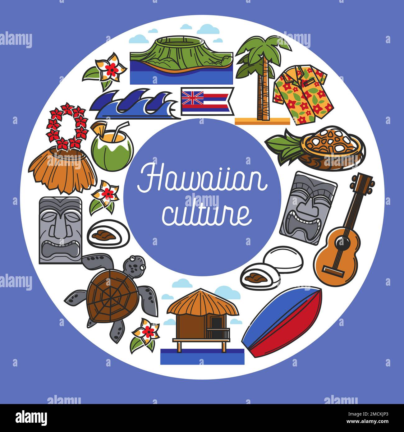 Ukulele hawaii beach Stock Vector Images - Alamy