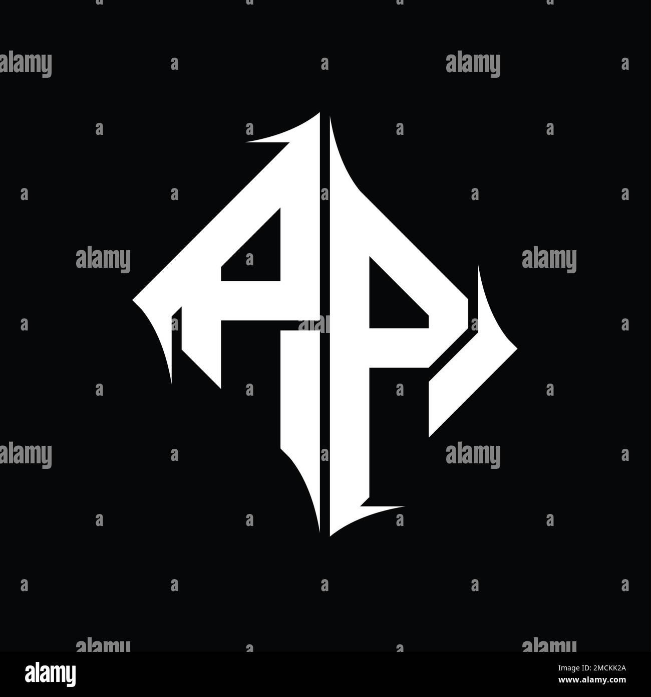PP Logo monogram diamond abstract shape vector images design template ...