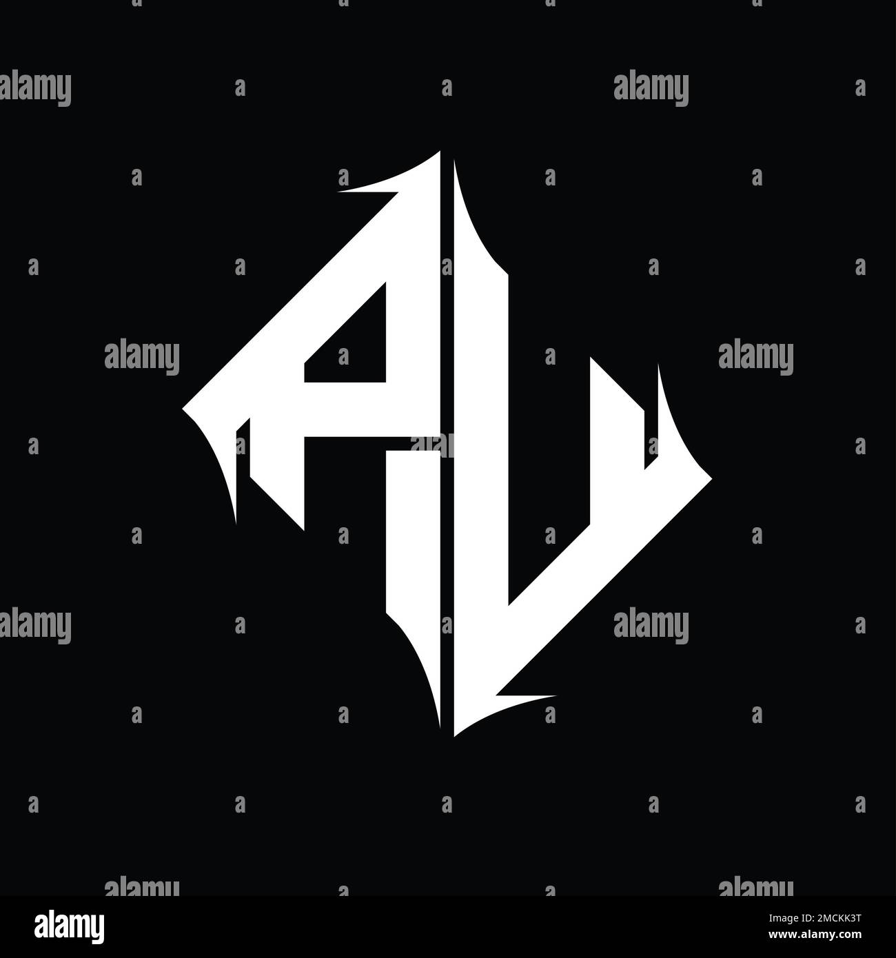 PU Logo monogram diamond abstract shape vector images design template ...