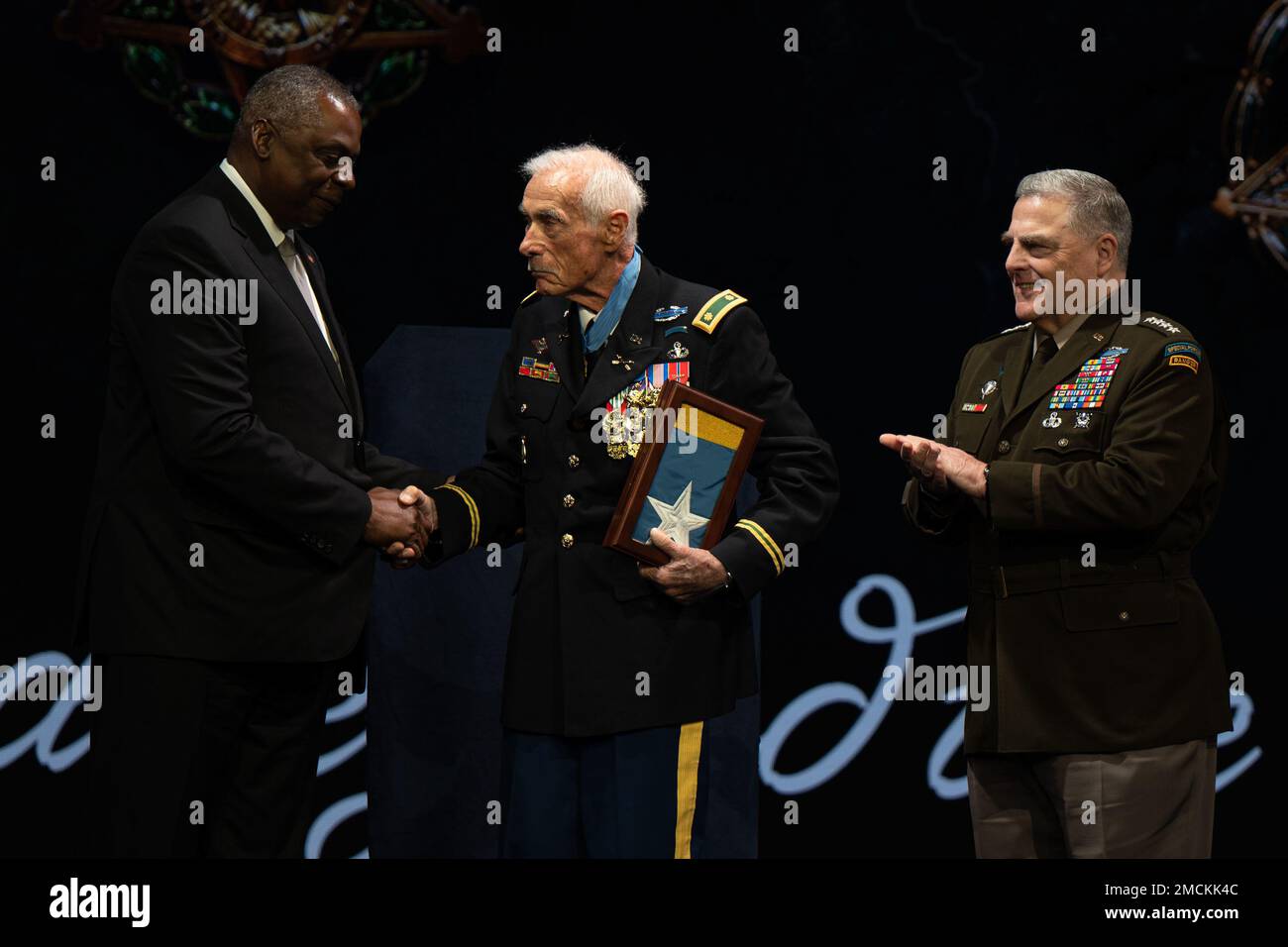 Secretary of Defense Lloyd J. Austin III presents the Medal of Honor ...
