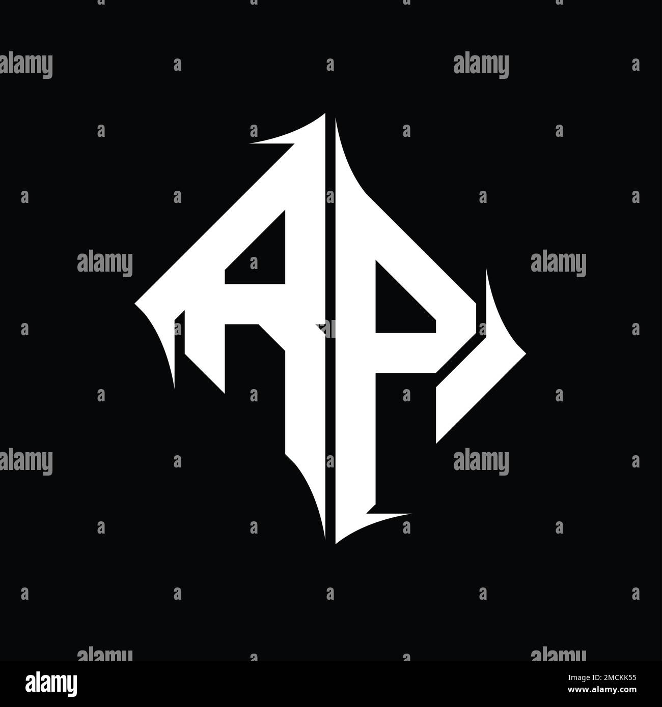 RP Logo monogram diamond abstract shape vector images design template ...