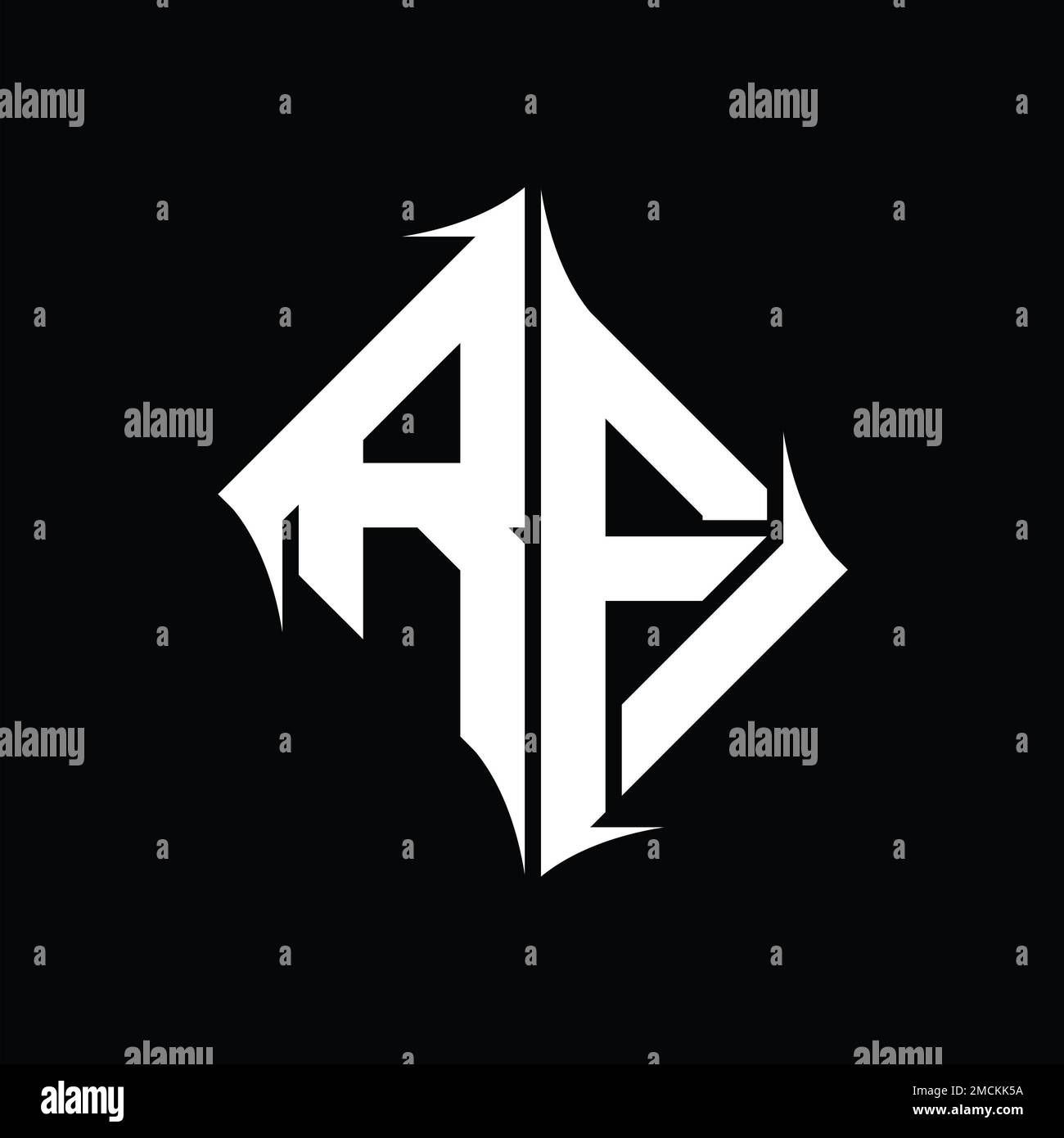 RF Logo monogram diamond abstract shape vector images design template ...