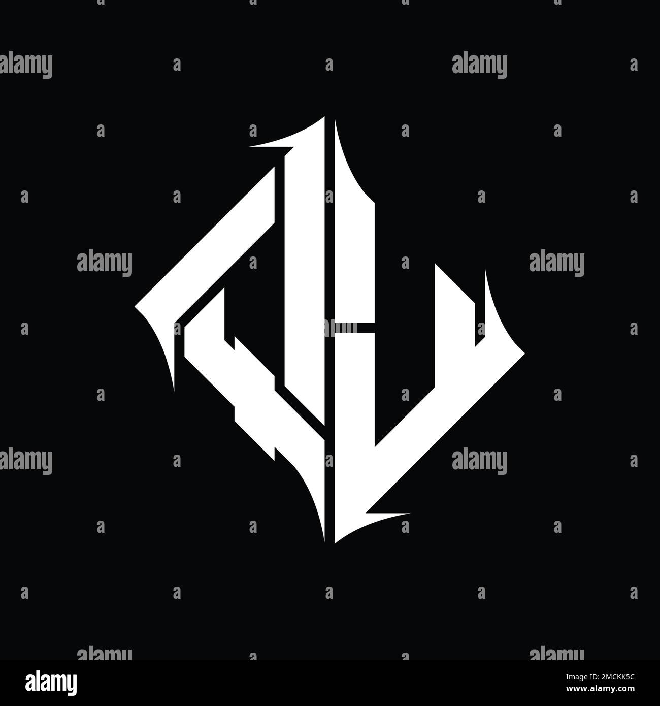 QJ Logo monogram diamond abstract shape vector images design template ...