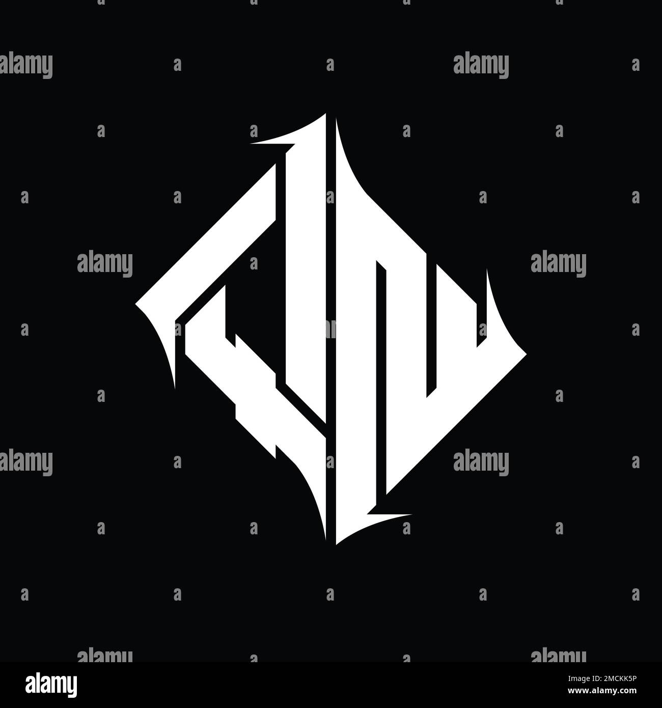 QN Logo monogram diamond abstract shape vector images design template ...