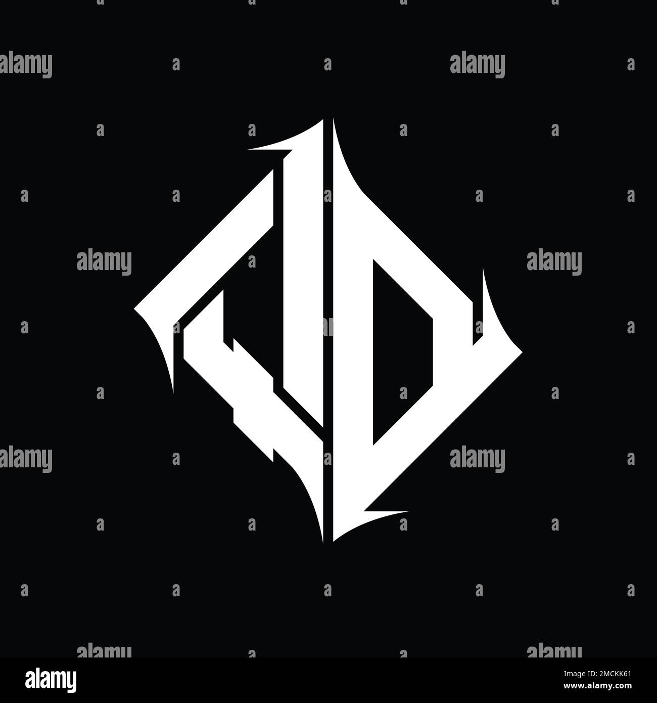 QD Logo monogram diamond abstract shape vector images design template ...