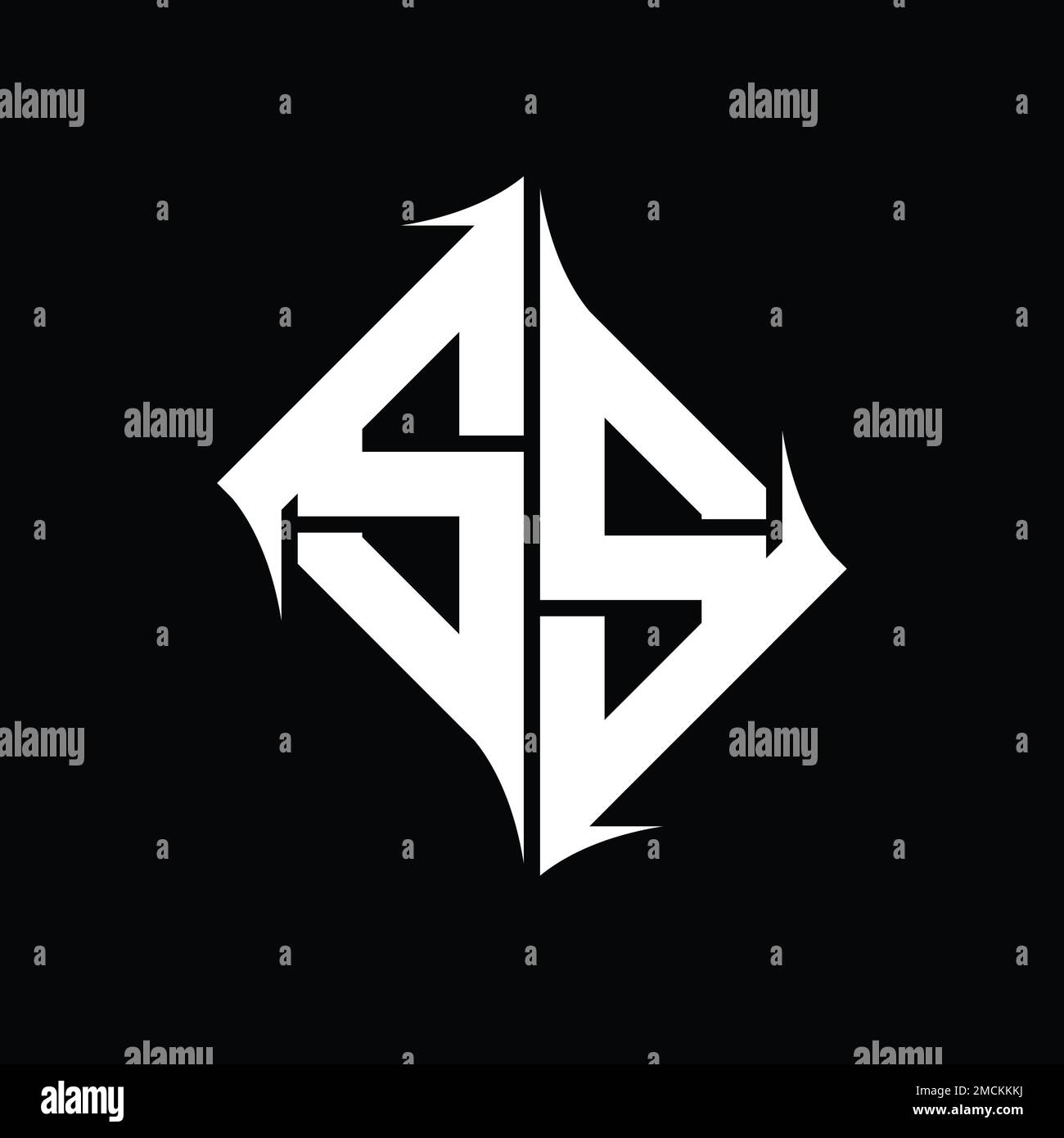 SS Logo monogram diamond abstract shape vector images design template ...