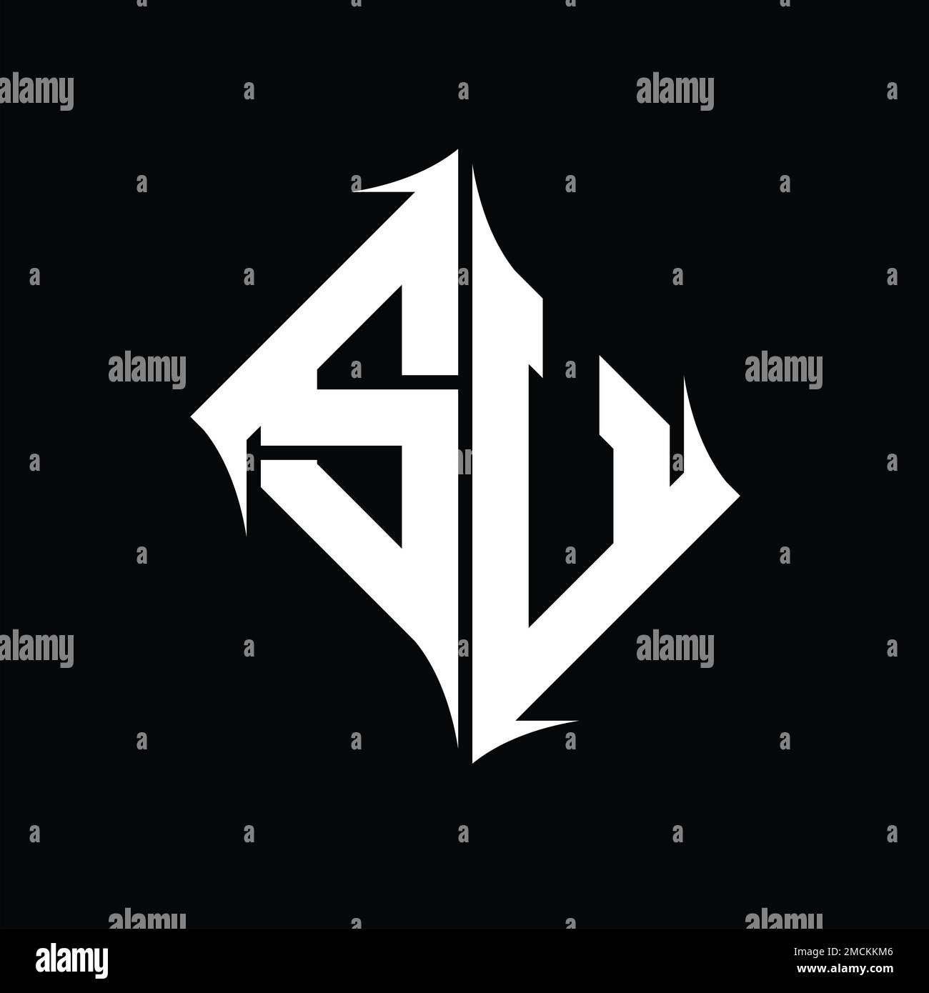 SV Logo monogram diamond abstract shape vector images design template ...