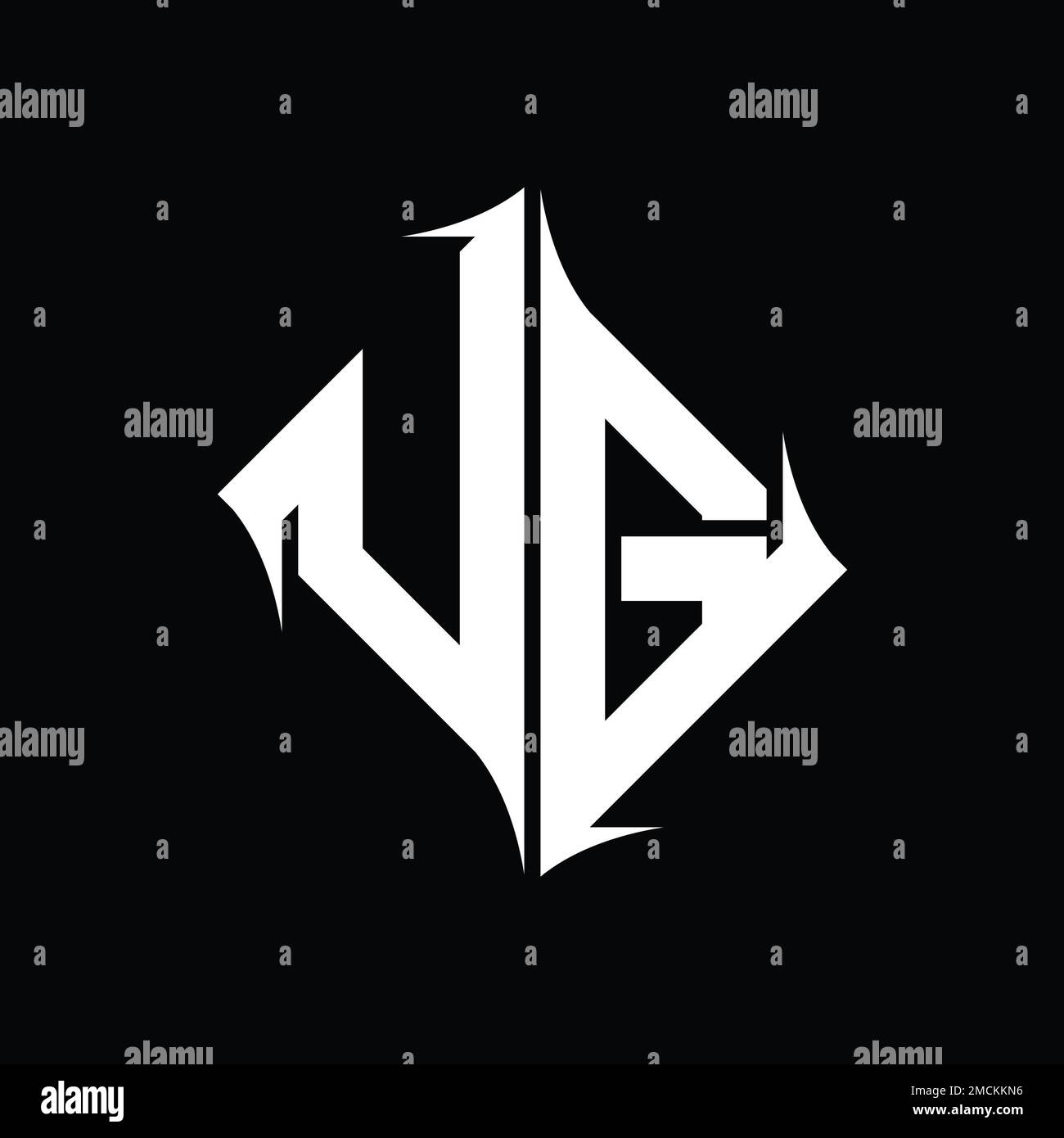 UG Logo monogram diamond abstract shape vector images design template ...