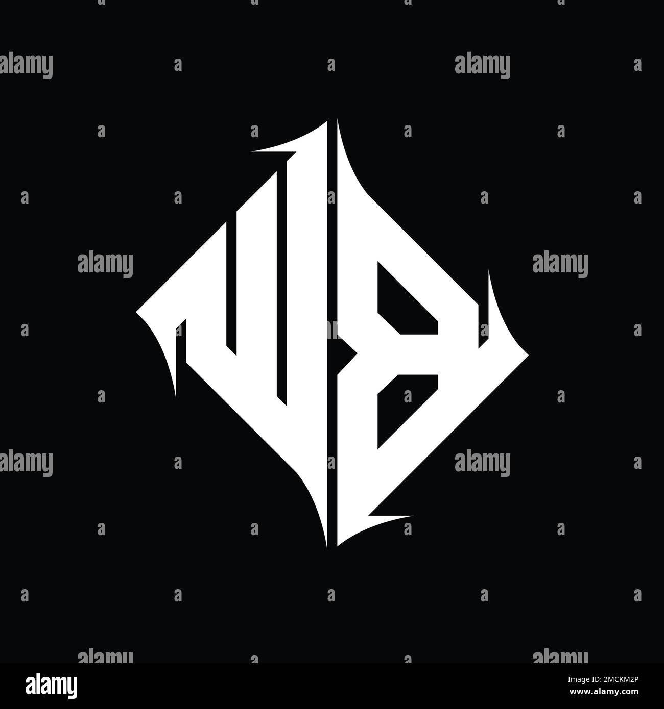 WB Logo monogram diamond abstract shape vector images design template ...