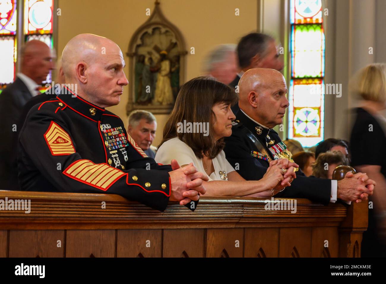 Commandant of the Marine Corps, Gen. David H. Berger, right, and ...