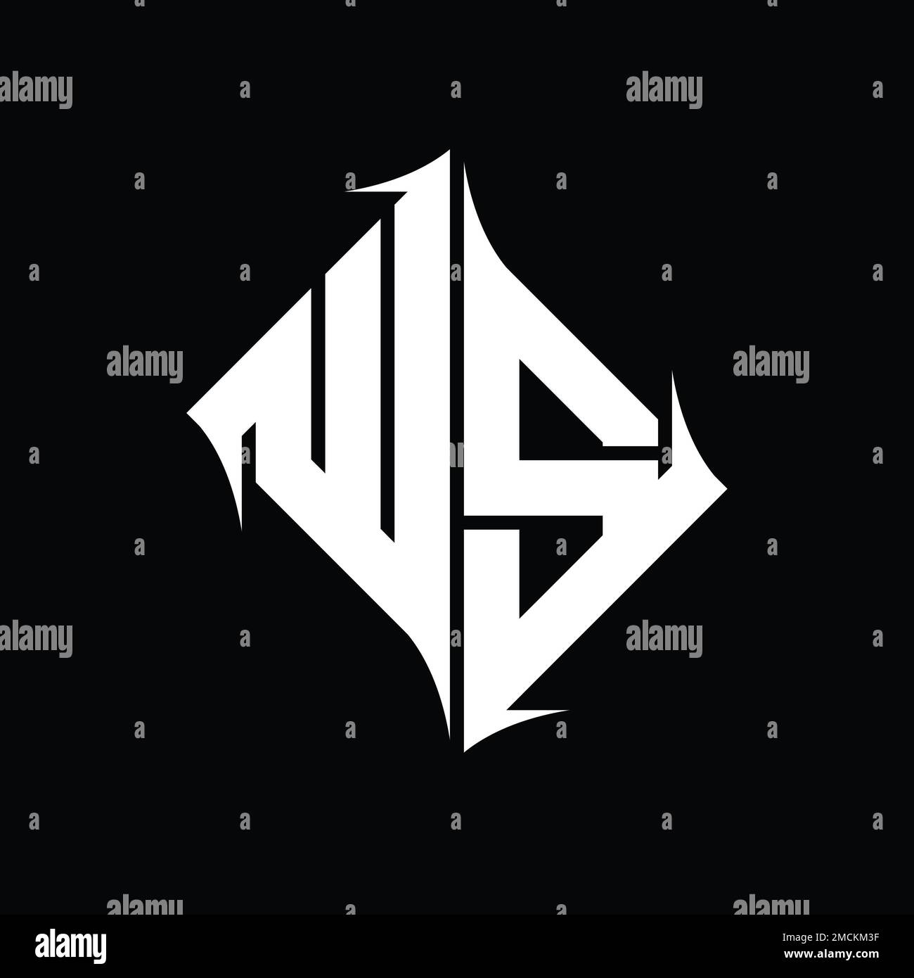 WS Logo monogram diamond abstract shape vector images design template ...