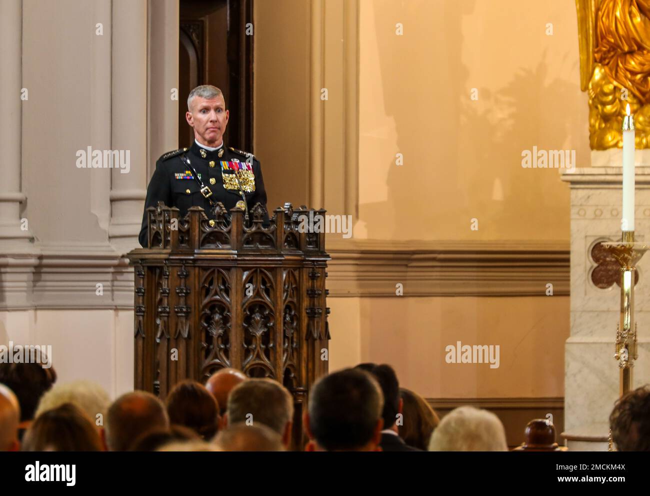 Assistant Commandant of the Marine Corps, Gen. Eric M. Smith, speaks at ...