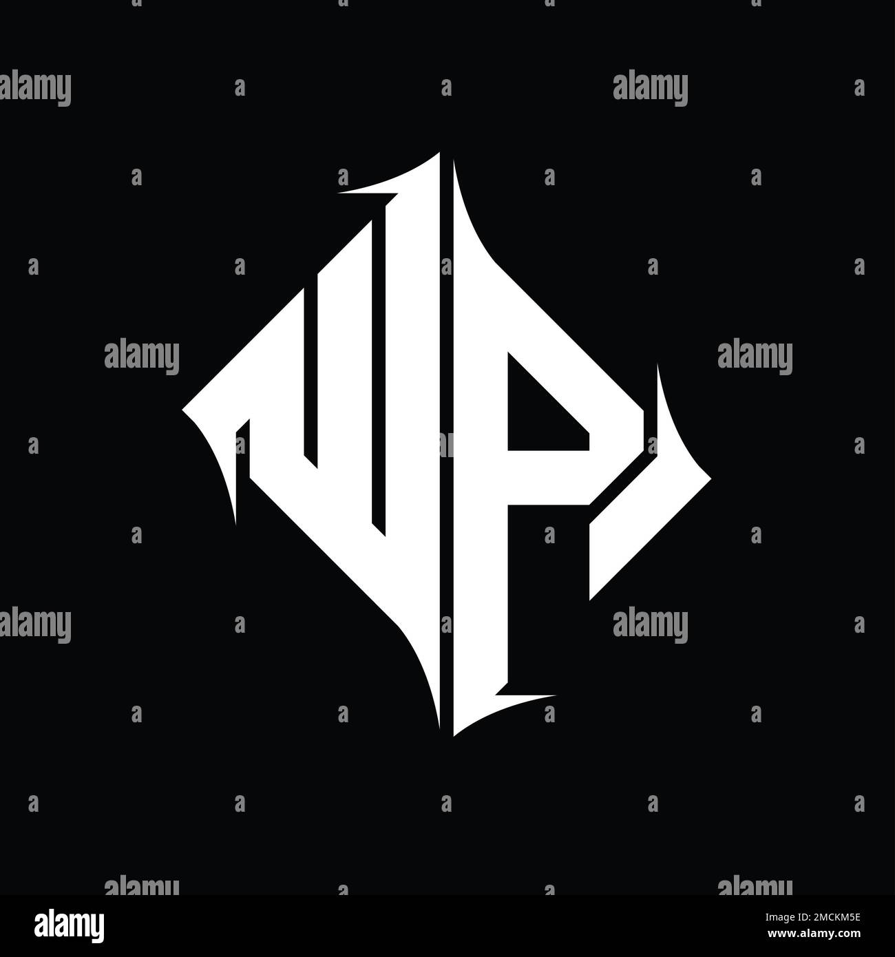 WP Logo monogram diamond abstract shape vector images design template ...