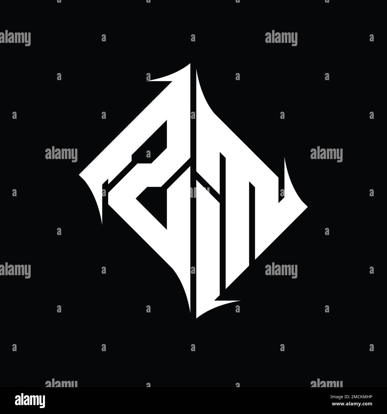 ZT Logo monogram diamond abstract shape vector images design template ...