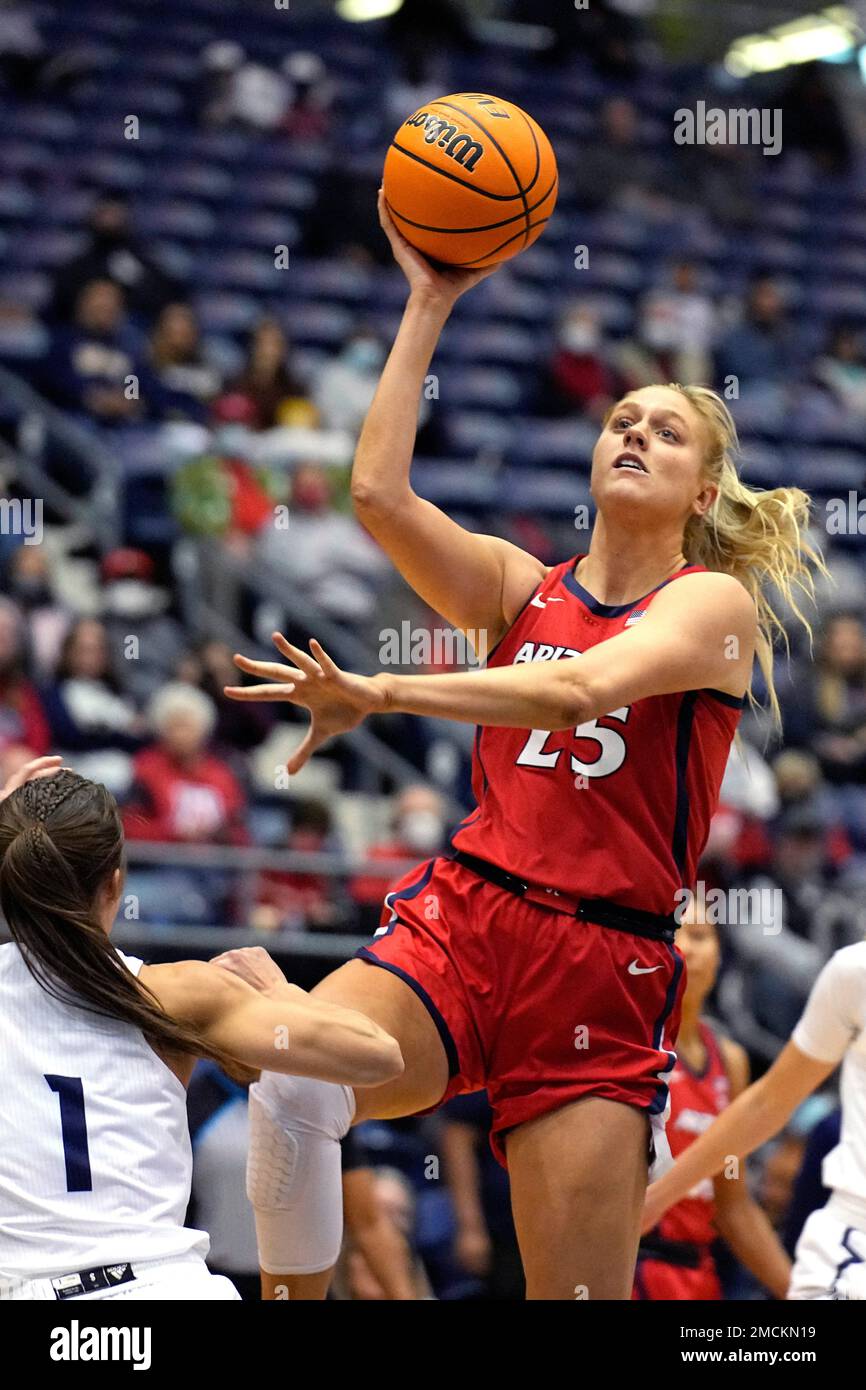 Arizona forward Cate Reese shoots over Northern Arizona guard Regan ...
