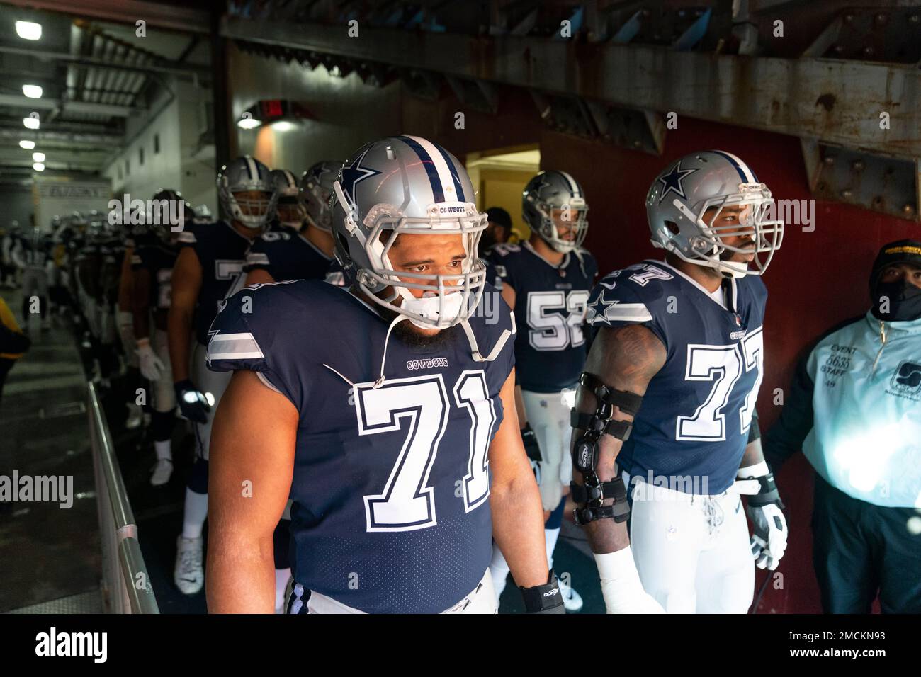 Dallas Cowboys offensive tackle La'el Collins (71) and Dallas Cowboys ...