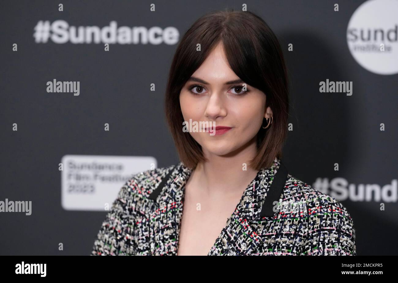 Emilia Jones poses at the premiere of the film "Cat Person" at the 2023 ...