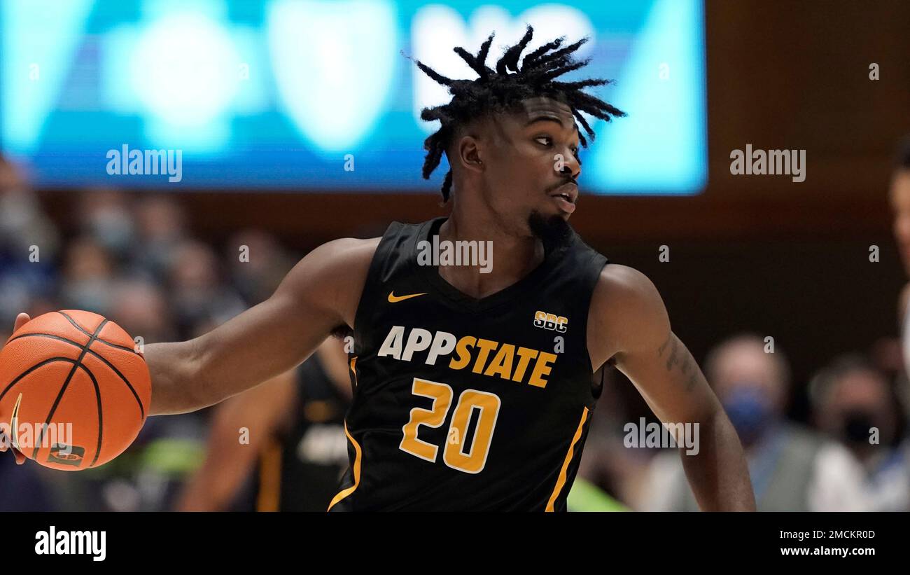 Appalachian State guard Adrian Delph (20) dribbles against Duke during ...