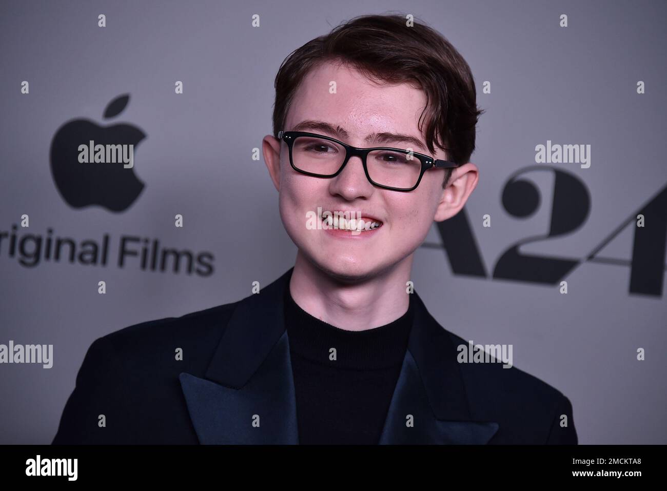 Lucas Barker arrives at the premiere of "The Tragedy of Macbeth" at the ...