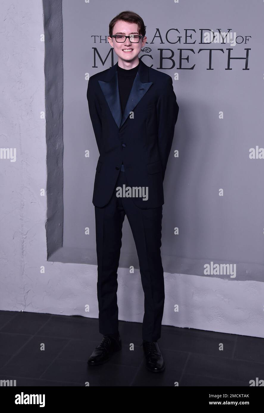 Lucas Barker arrives at the premiere of "The Tragedy of Macbeth" at the ...