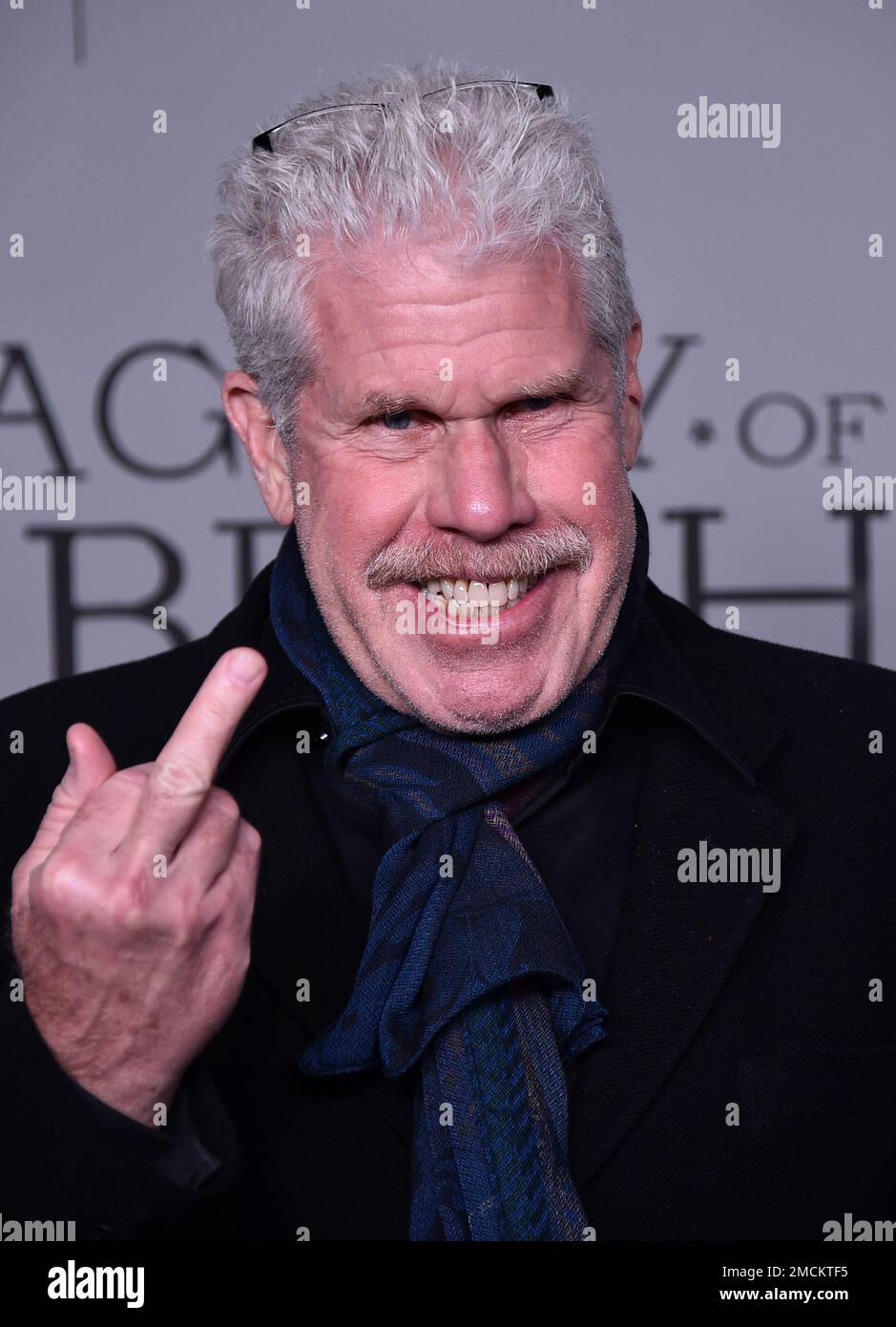 Ron Perlman arrives at the premiere of "The Tragedy of Macbeth" at the ...