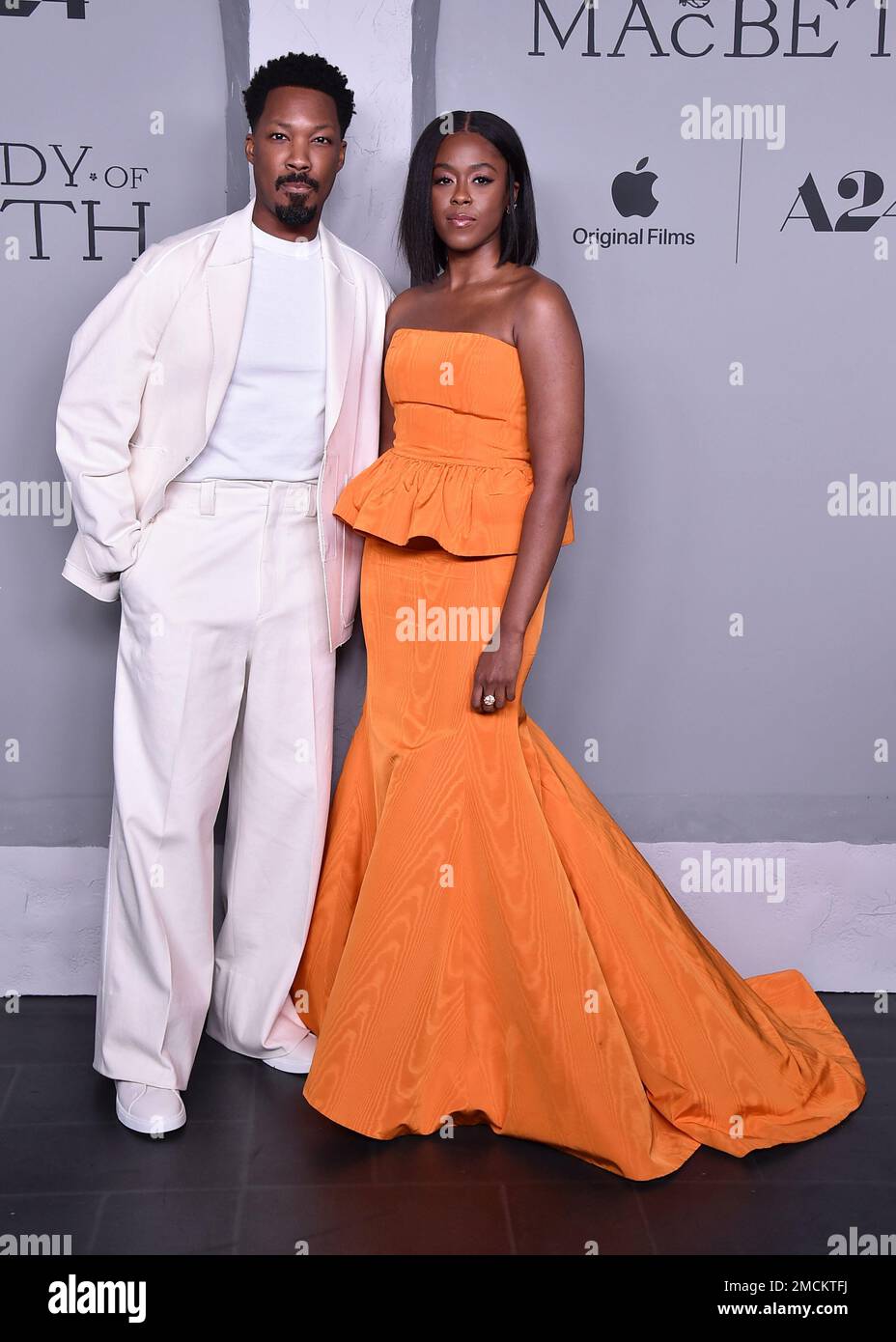 Corey Hawkins, left, and Moses Ingram arrive at the premiere of "The ...
