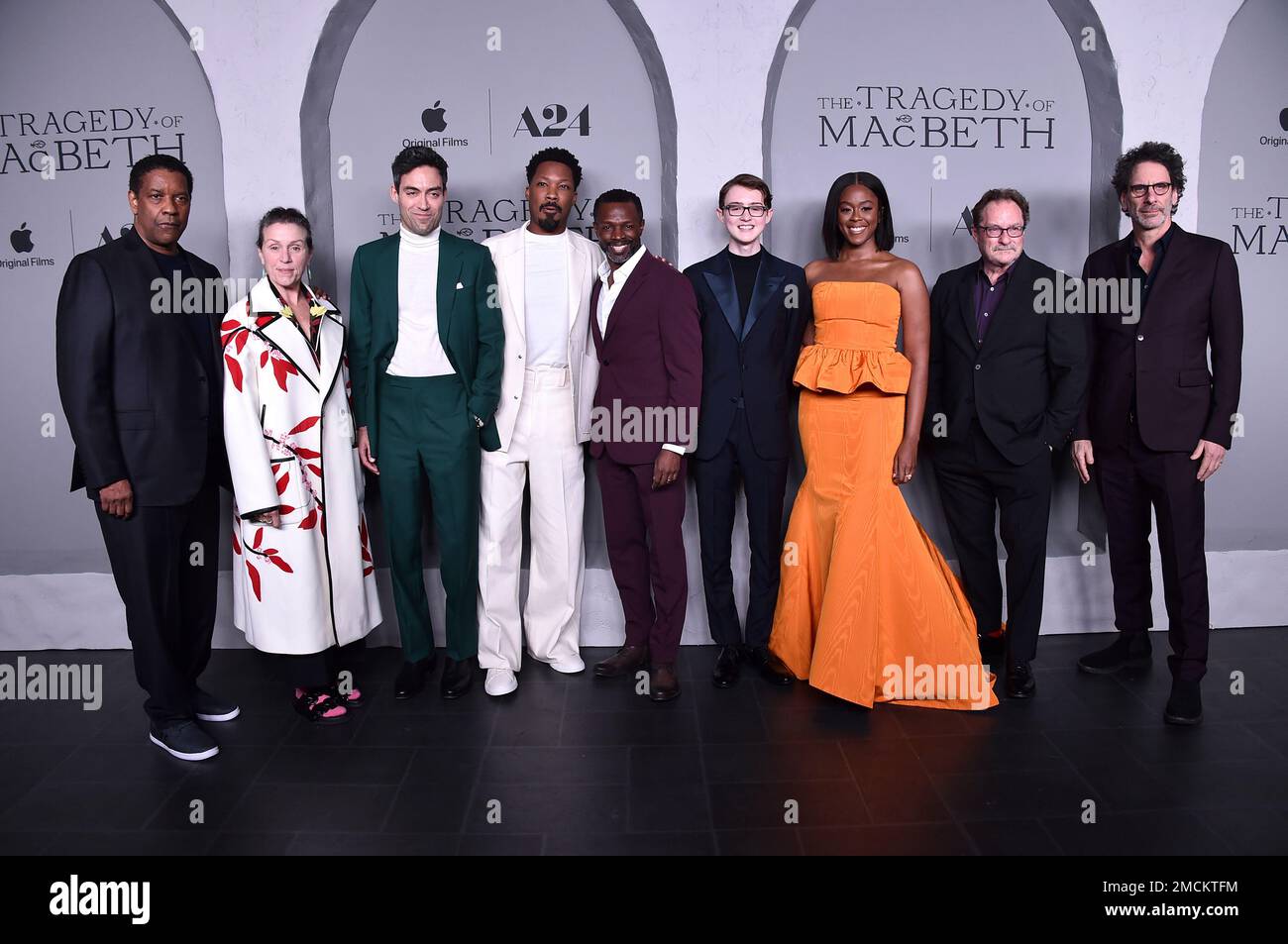 From left, Denzel Washington, Frances McDormand, Alex Hassell, Corey ...