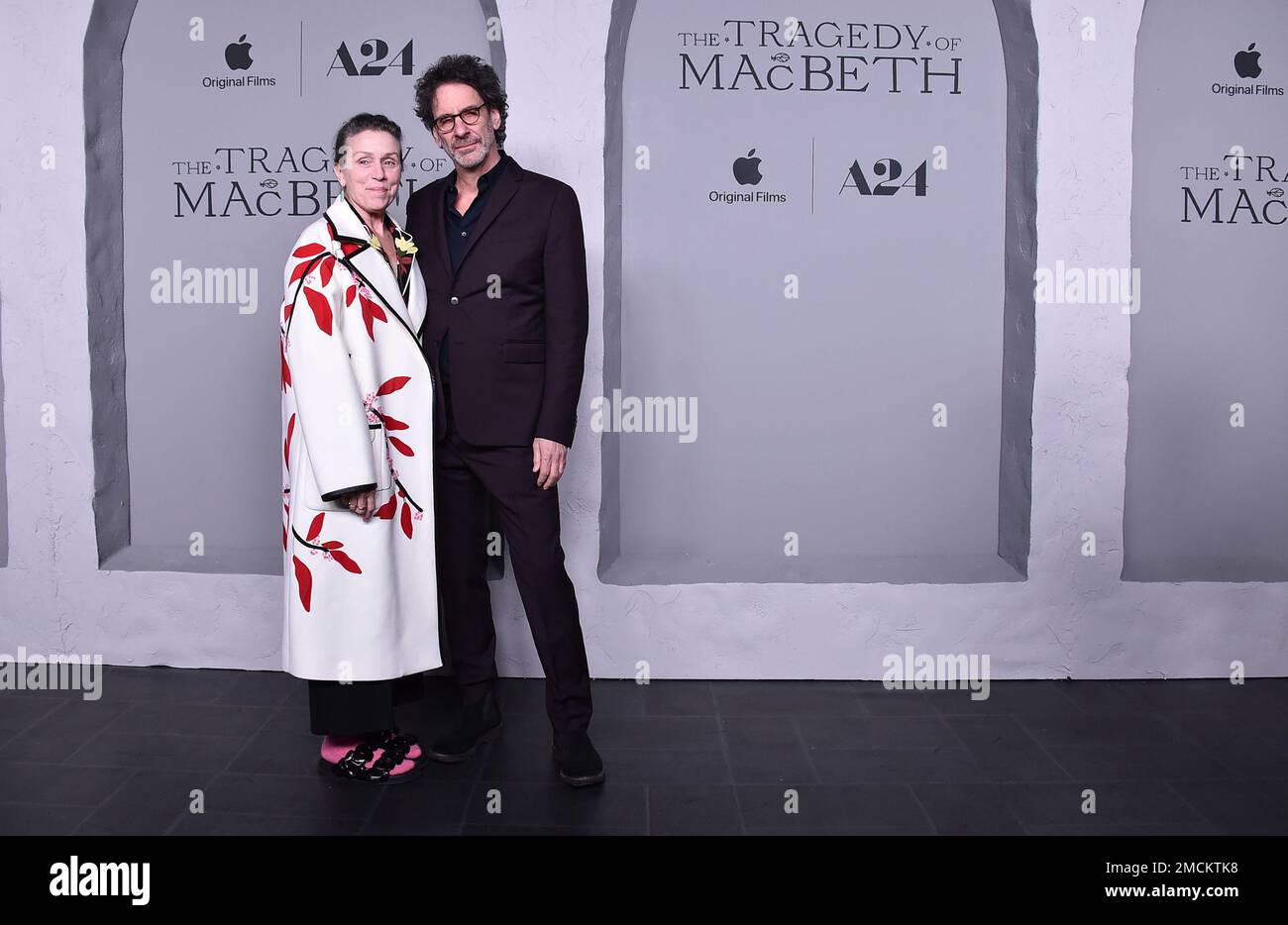 Actress Frances McDormand, who plays Lady Macbeth, and her husband ...