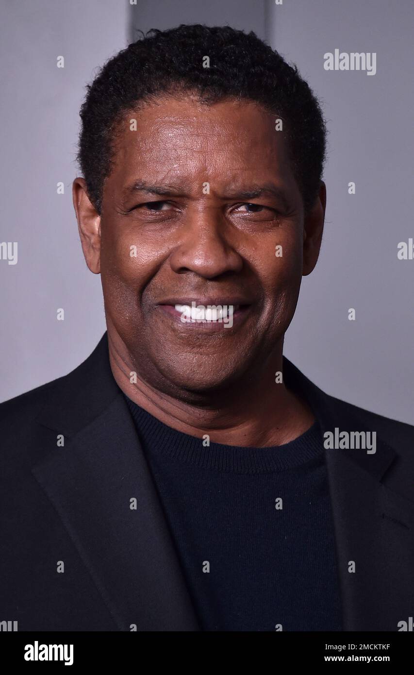 Actor Denzel Washington, who plays Macbeth in the film, arrives at the ...