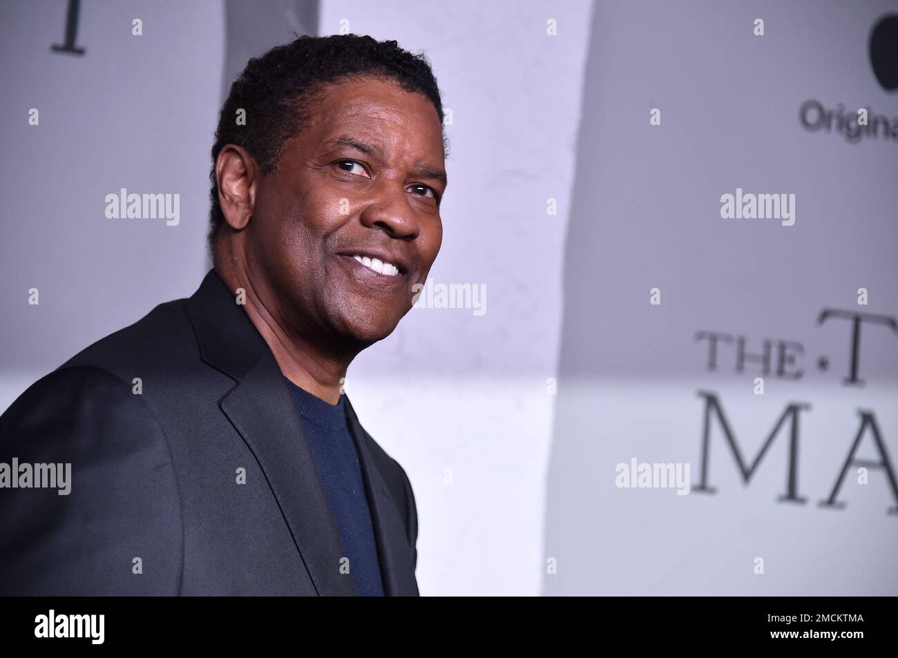 Actor Denzel Washington, who plays Macbeth in the film, arrives at the ...