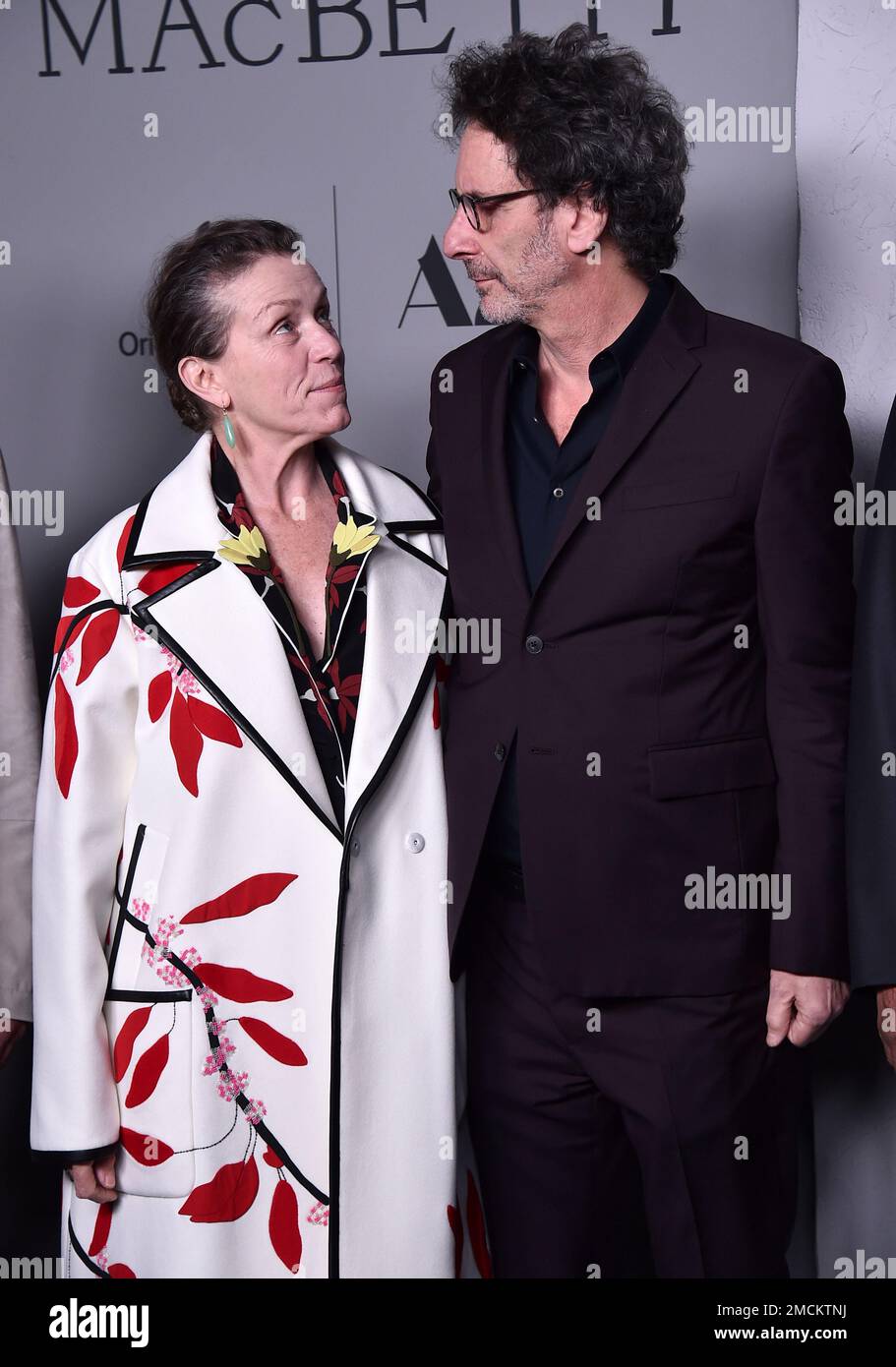 Actress Frances McDormand, who plays Lady Macbeth, and her husband ...