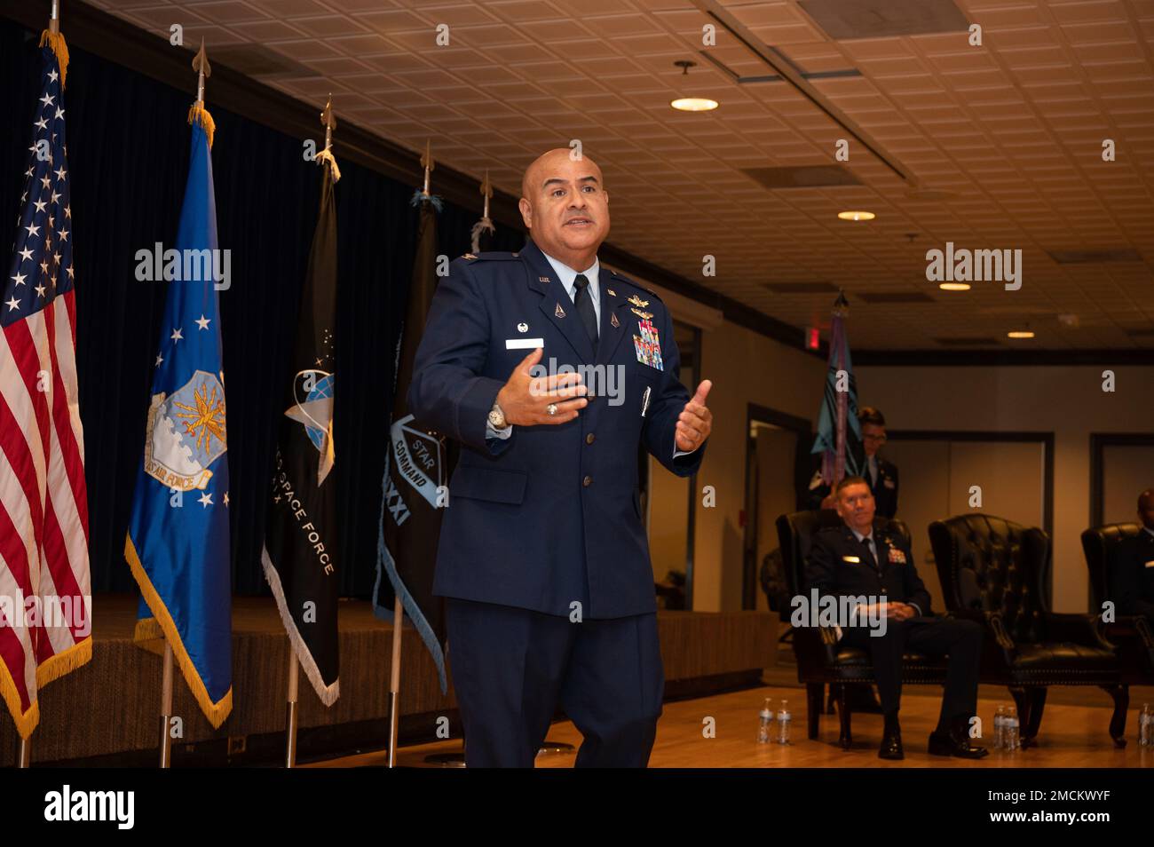 U.S. Space Force Col. Peter J. Flores, outgoing Commander of Space ...