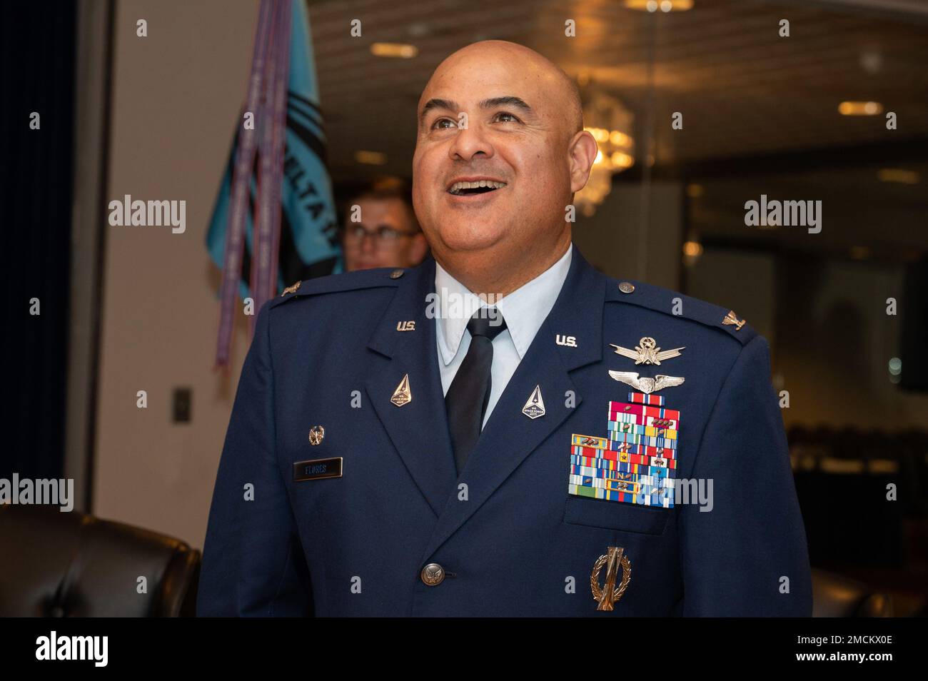 U.S. Space Force Col. Peter J. Flores, outgoing Commander of Space ...