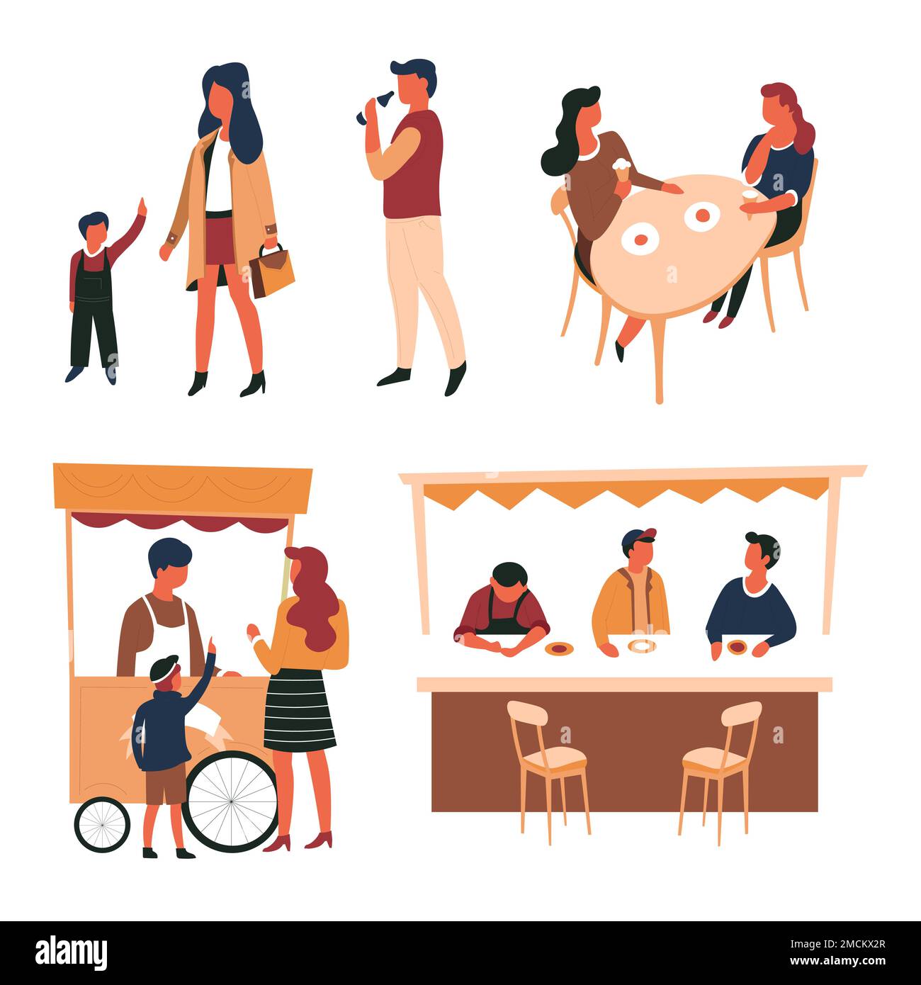 Ice cream store interior Stock Vector Images - Alamy