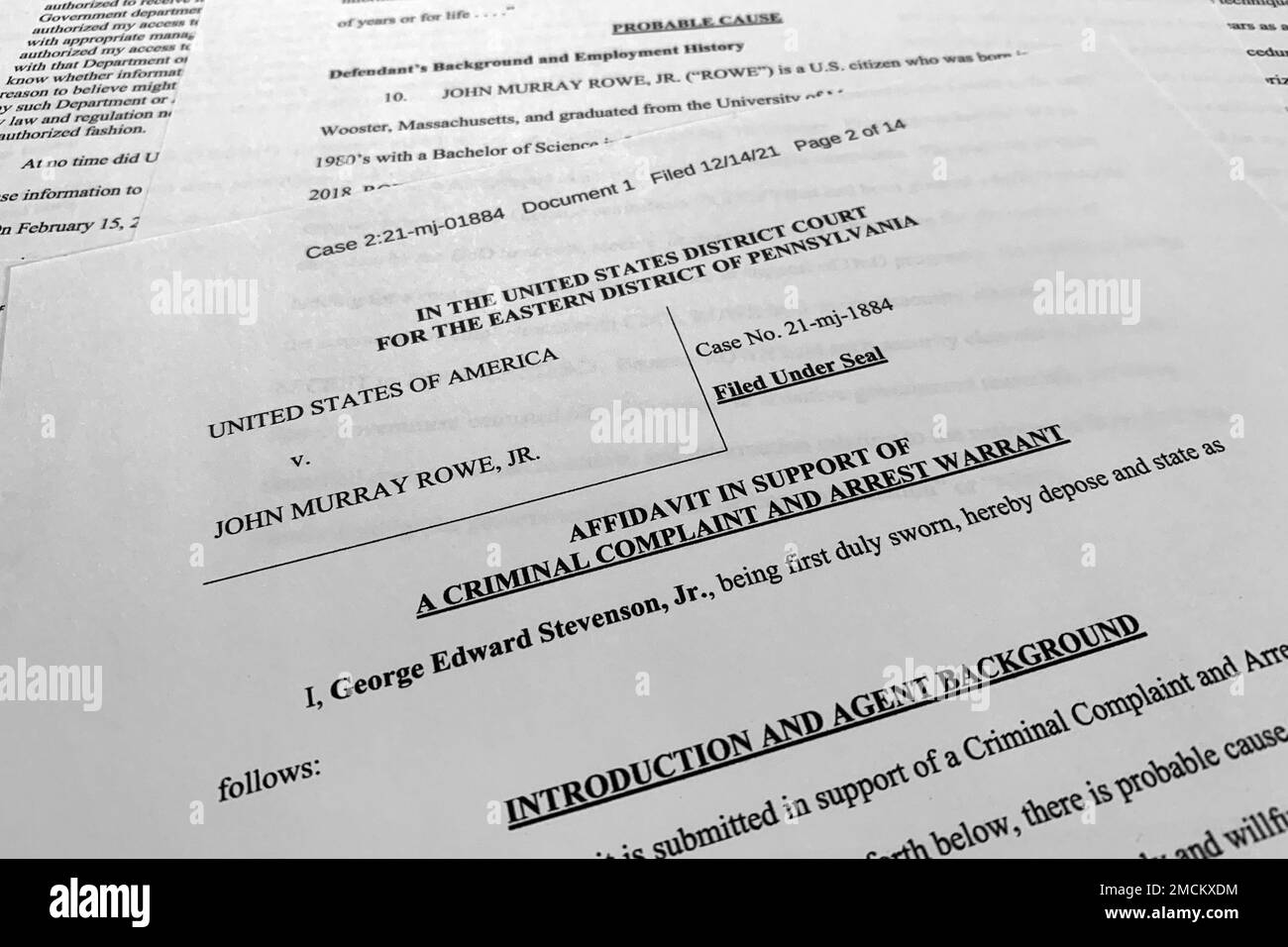The affidavit, criminal complaint and arrest warrant for John Murray ...