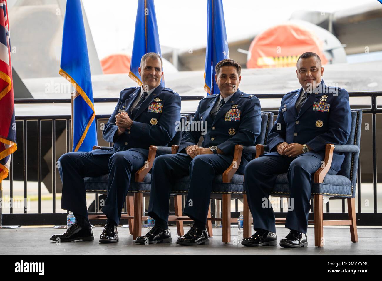 Col. Daniel Dobbels, 15th Wing commander, Col. Robert Blake, 15th ...