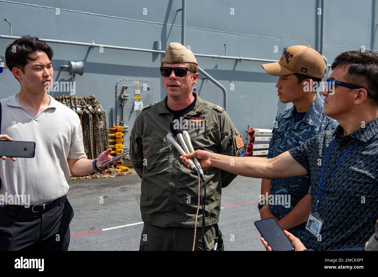 PEARL HARBOR (July 6, 2022) U.S. Navy Lt. Eric Hayes, assigned to Wasp ...