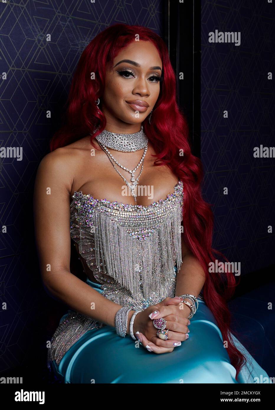 Rapper Saweetie poses for a portrait at Nightingale Plaza, Thursday ...