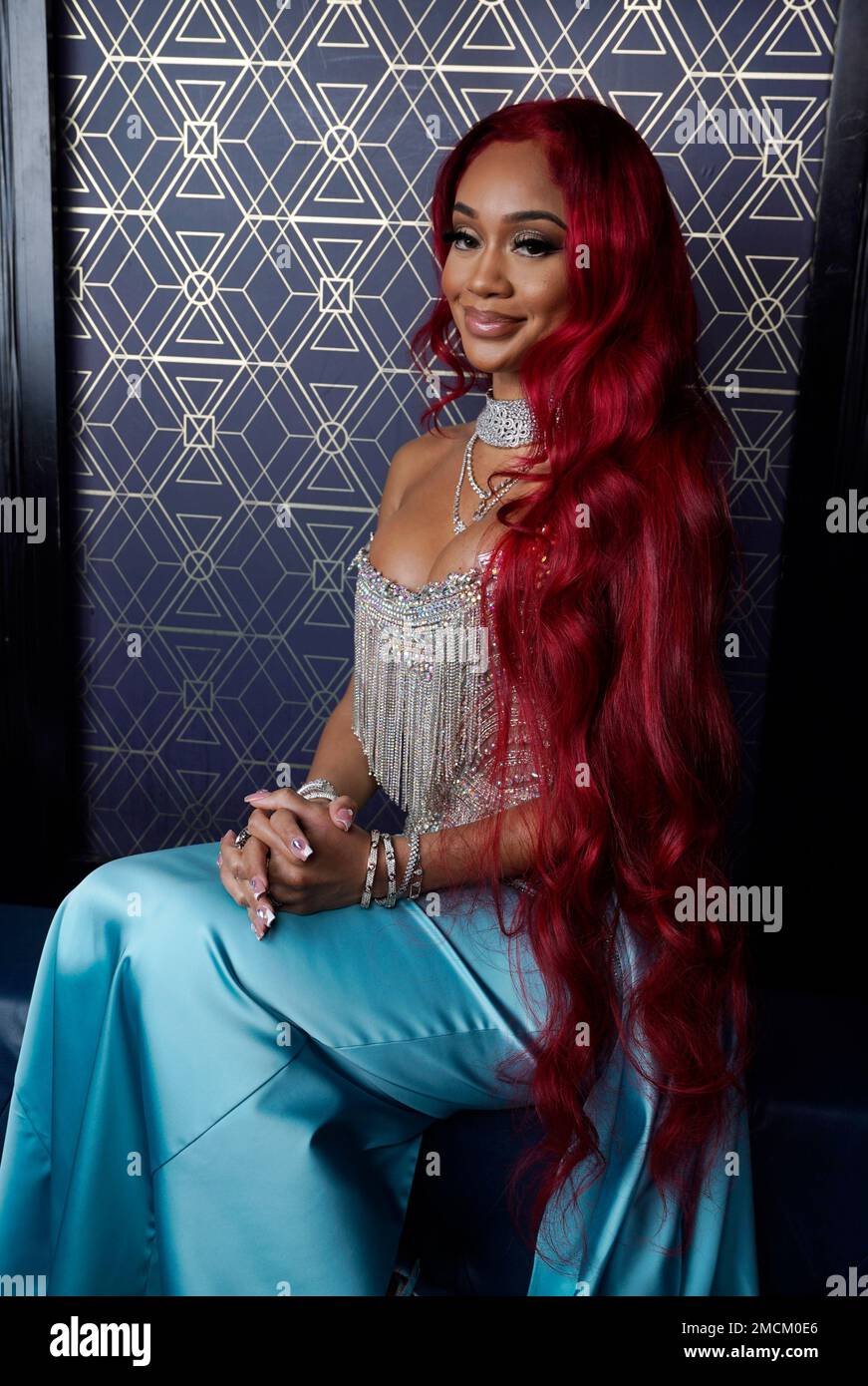 Rapper Saweetie poses for a portrait at Nightingale Plaza in Los ...