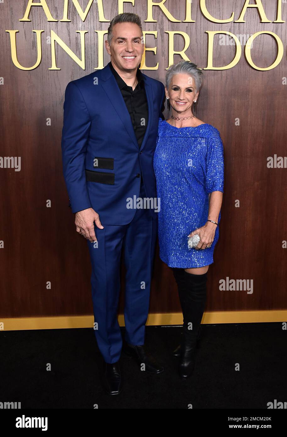 Kurt Warner, left, and Brenda Warner arrive at the premiere of ...