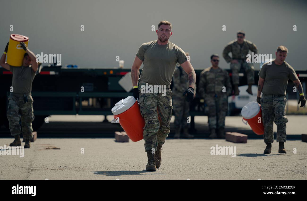 U.S. Air Force Airmen assigned to the 86th Logistics Readiness Squadron ...