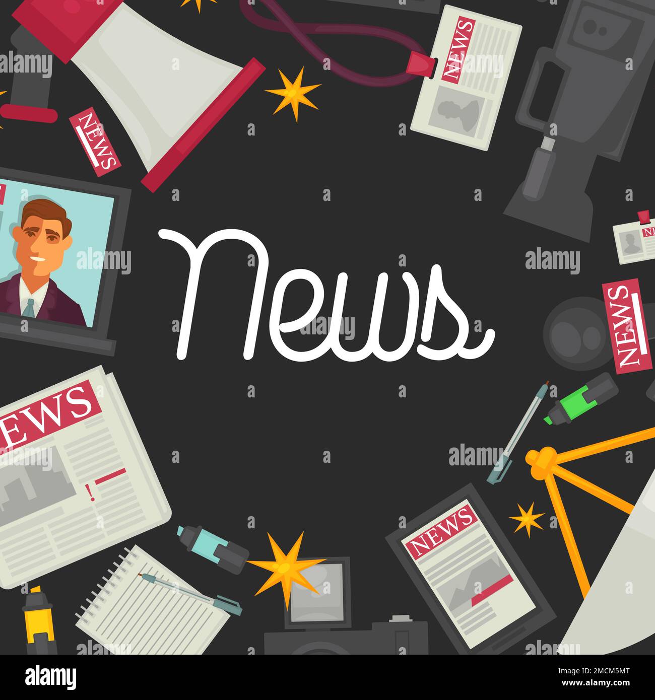 Radio newsreader Stock Vector Images - Alamy