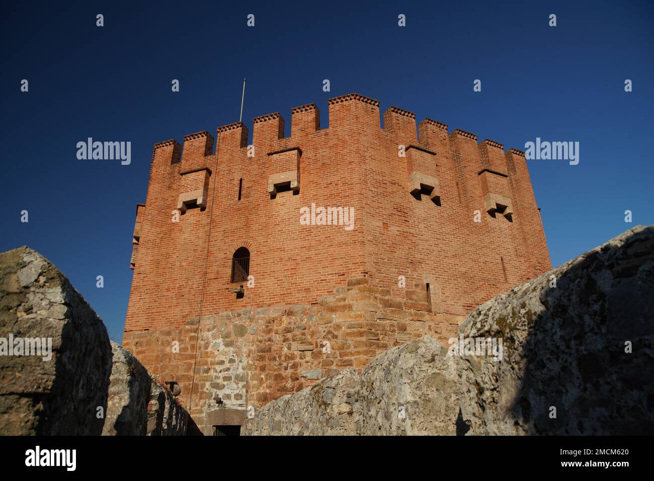 Red Tower in Alanya Town, Antalya City, Turkiye Stock Photo - Alamy