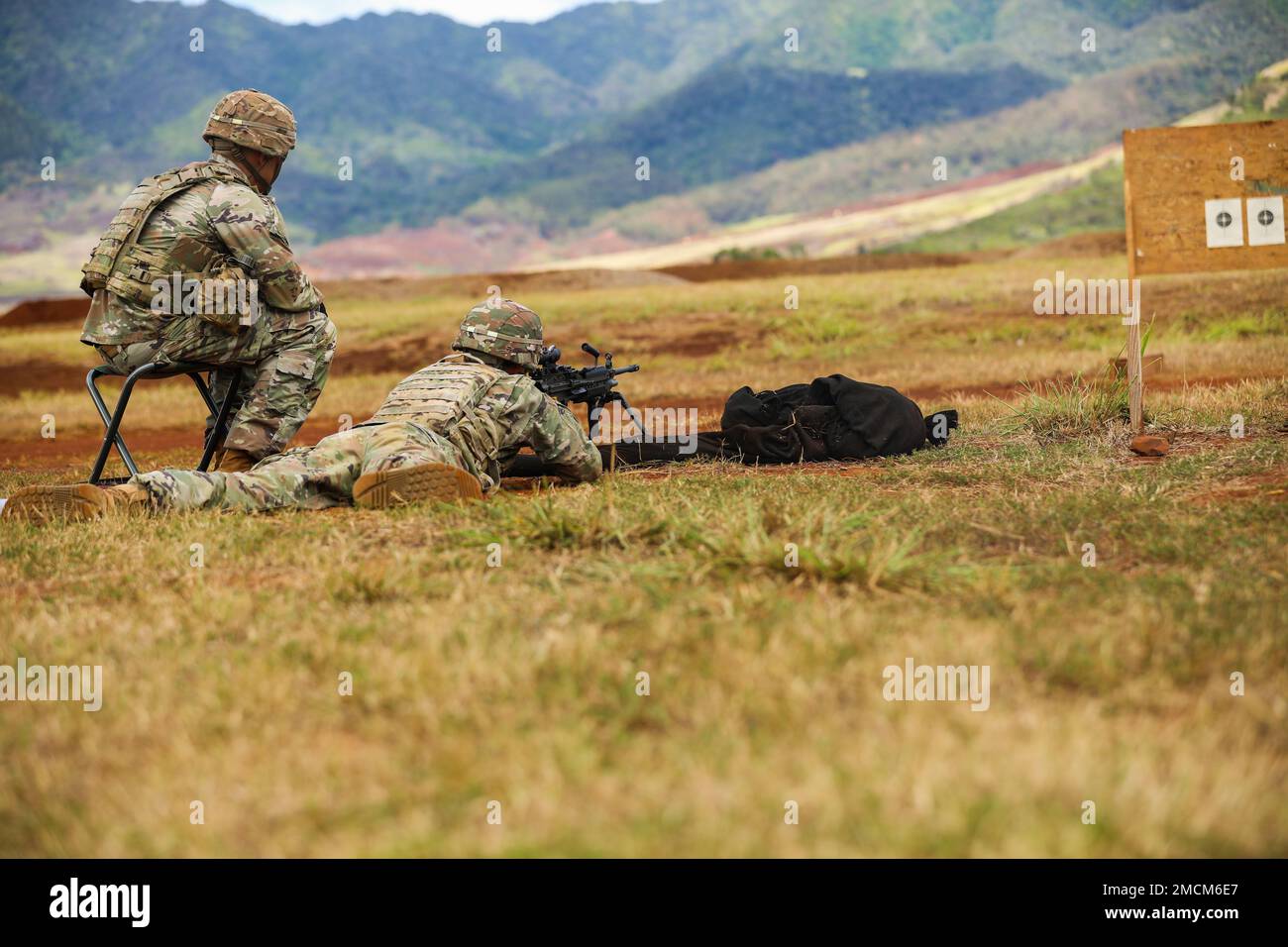 Today, soldiers with the Division Sustainment Troops Battalion spent the morning at the range ...