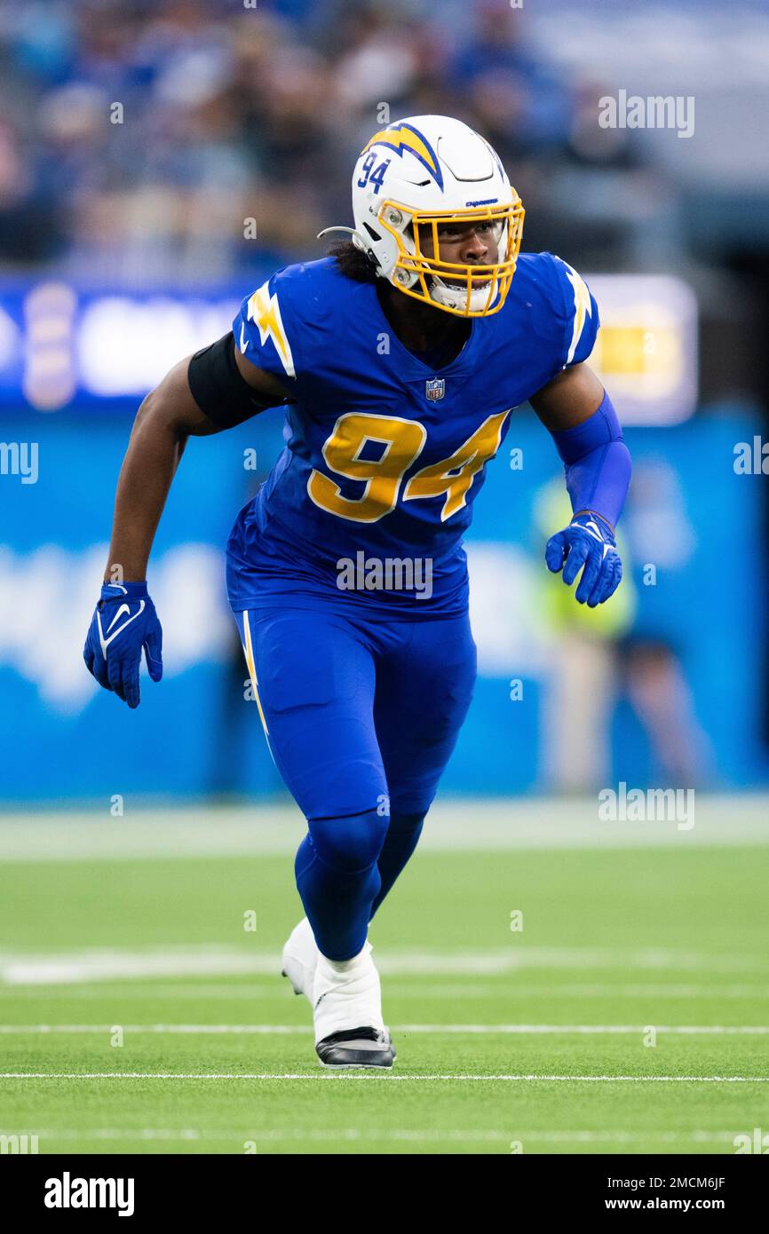 Los Angeles Chargers linebacker Chris Rumph II (94) runs during an NFL ...