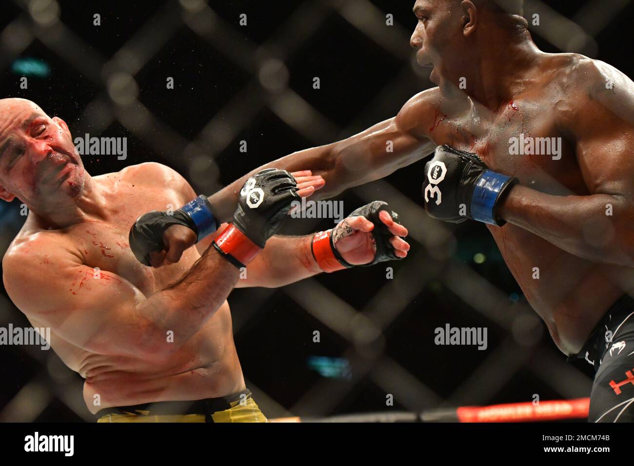 RIO DE JANEIRO, RJ - JANUARY 22: (R-L) Jamahal Hill punches Glover ...