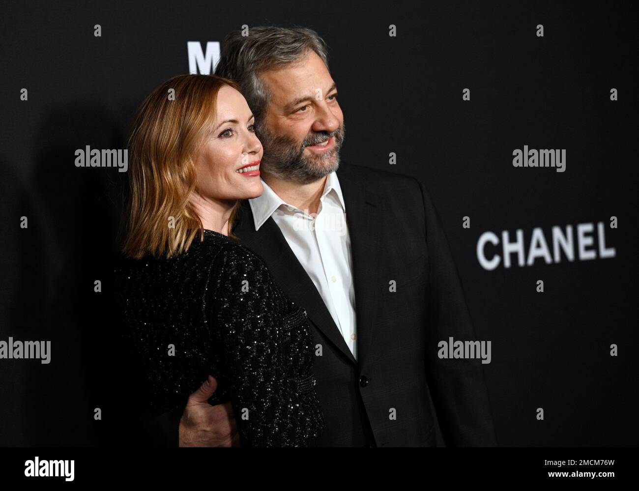 Leslie Mann, left, and Judd Apatow attend the MoMA Film Benefit ...