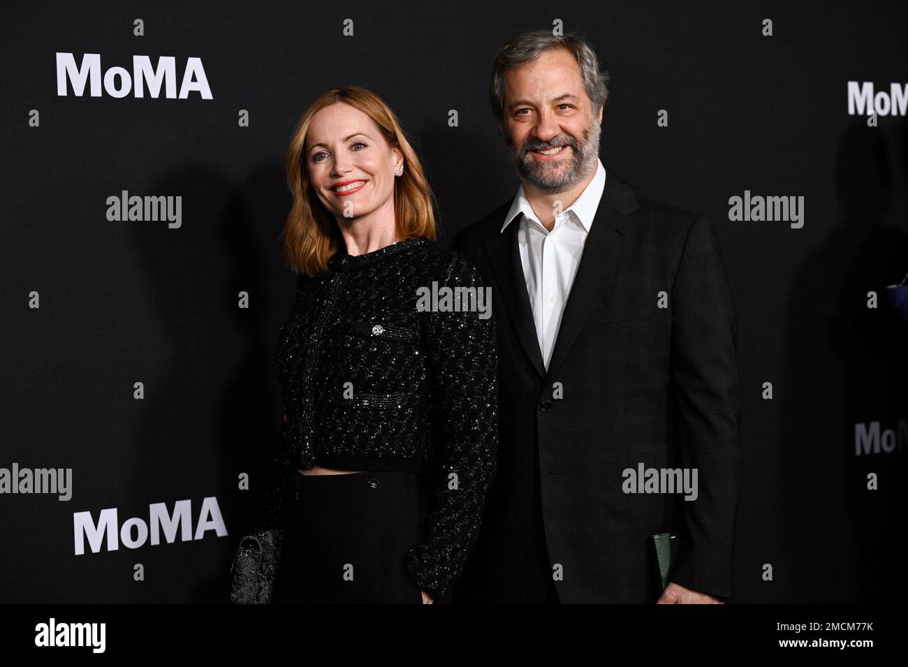 Leslie Mann, left, and Judd Apatow attend the MoMA Film Benefit ...